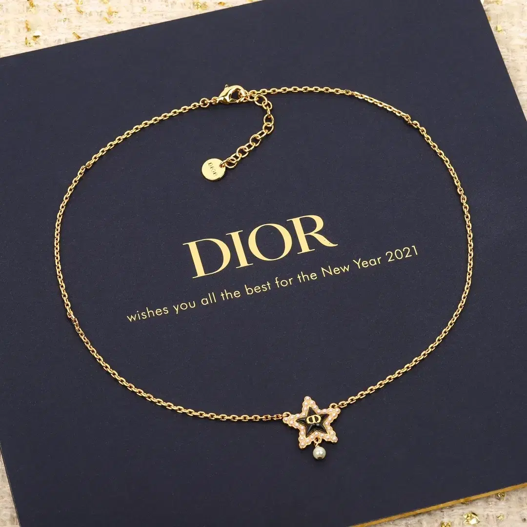 Dior nameplate necklace store